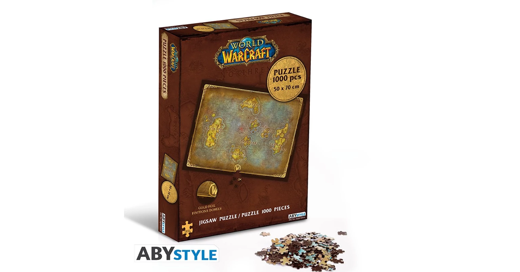 WORLD OF WARCRAFT - Jigsaw puzzle 1000 db-os - Azeroth's map - Puzzle