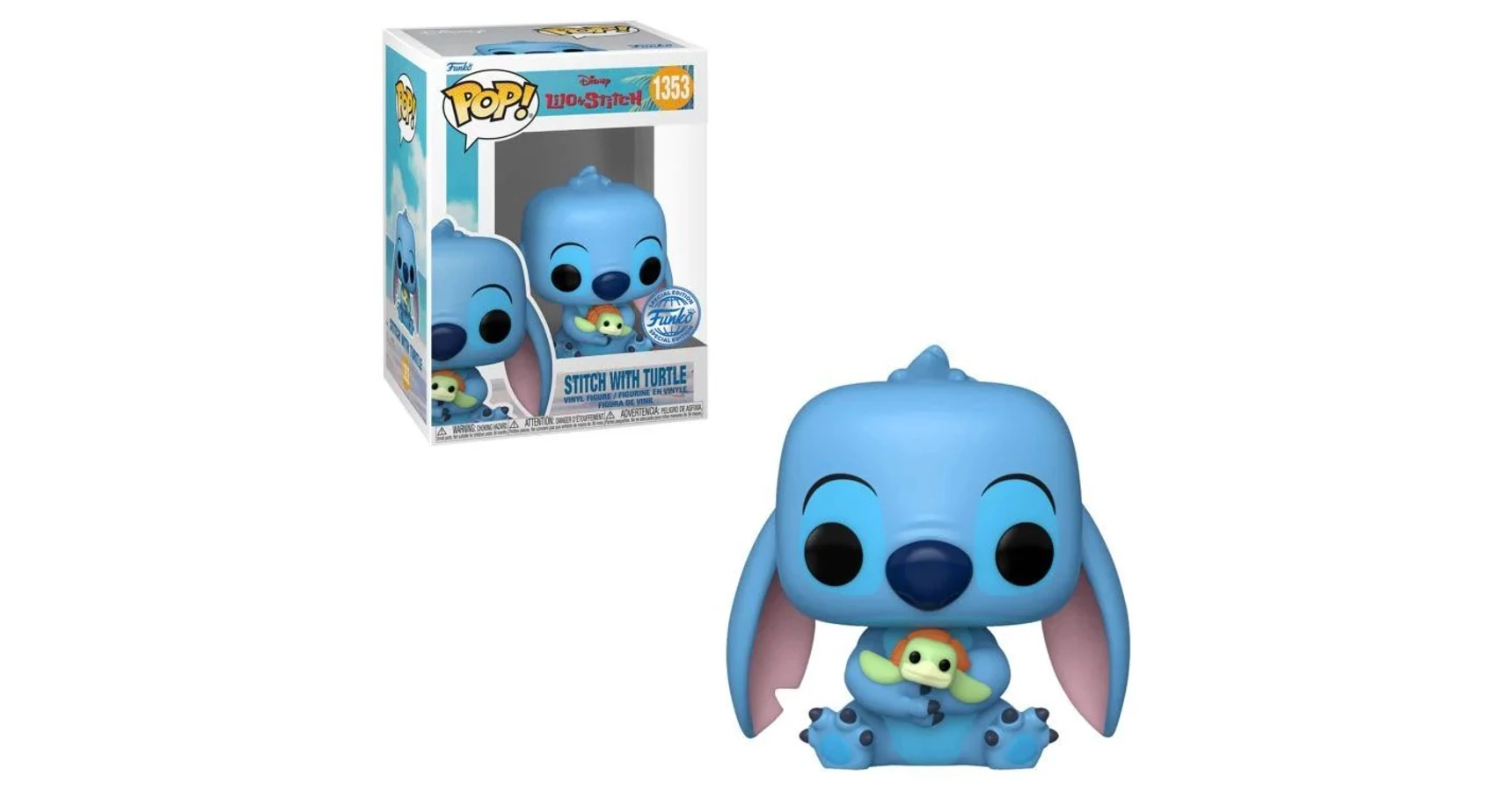 Lilo And Stitch Funko Pop Disney Figura Stitch With Turtle 9 Cm