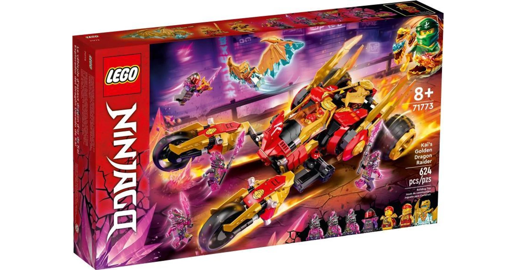LEGO NINJAGO Kai aranysárkány járműve (71773) – 7 minifigurával